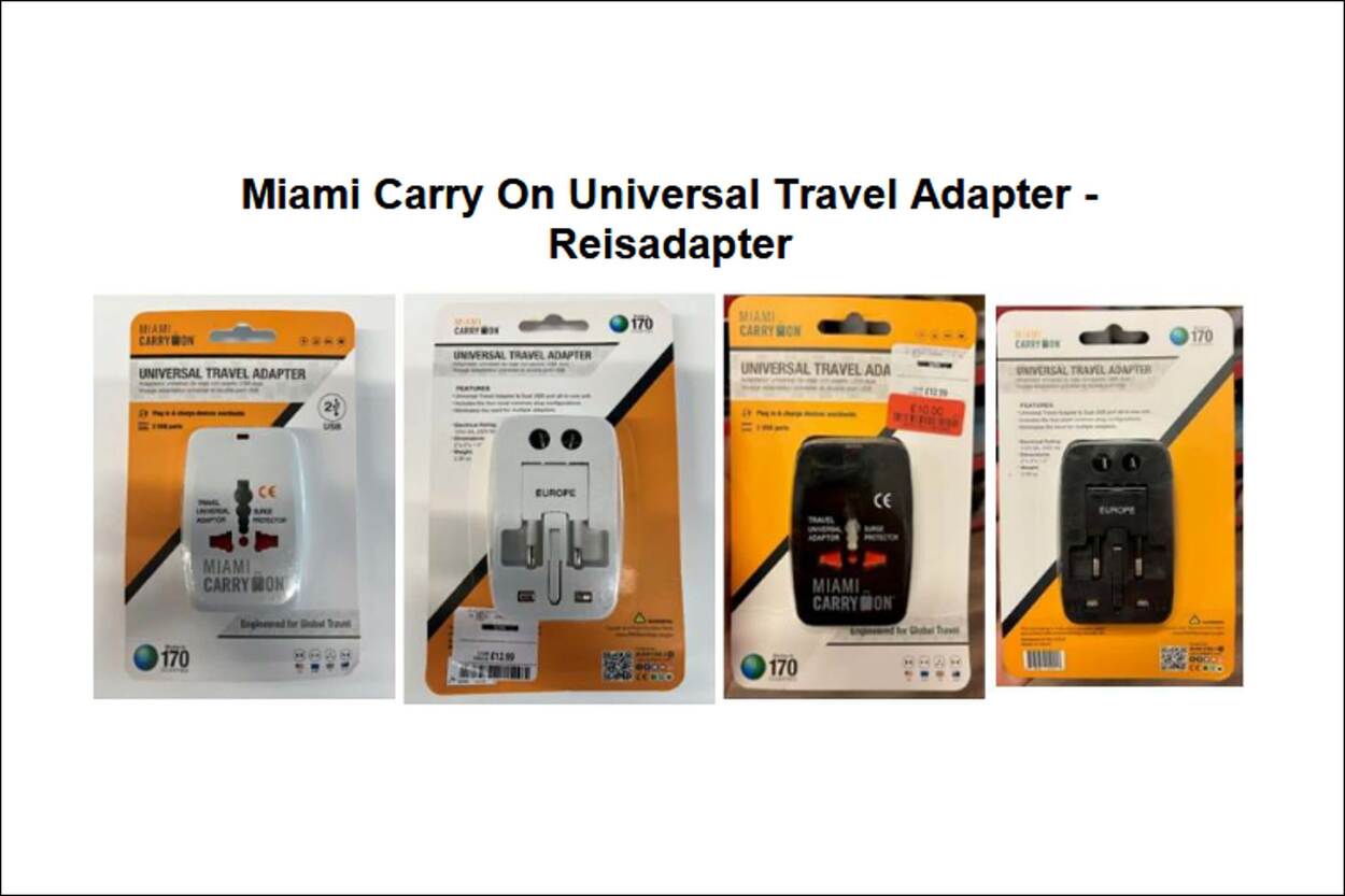 Veiligheidswaarschuwing Miami Carry On Universal Travel Adapter ...