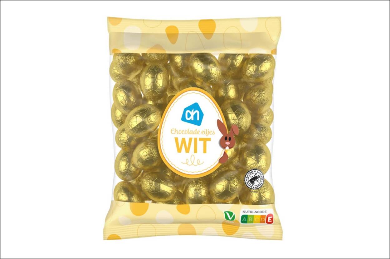 Veiligheidswaarschuwing AH Chocolade eitjes wit Albert Heijn ...